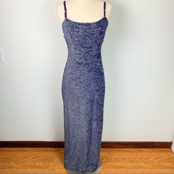 Jump | Dresses | Jump Apparel Blue Prom Gown Silver Accents | Poshmark